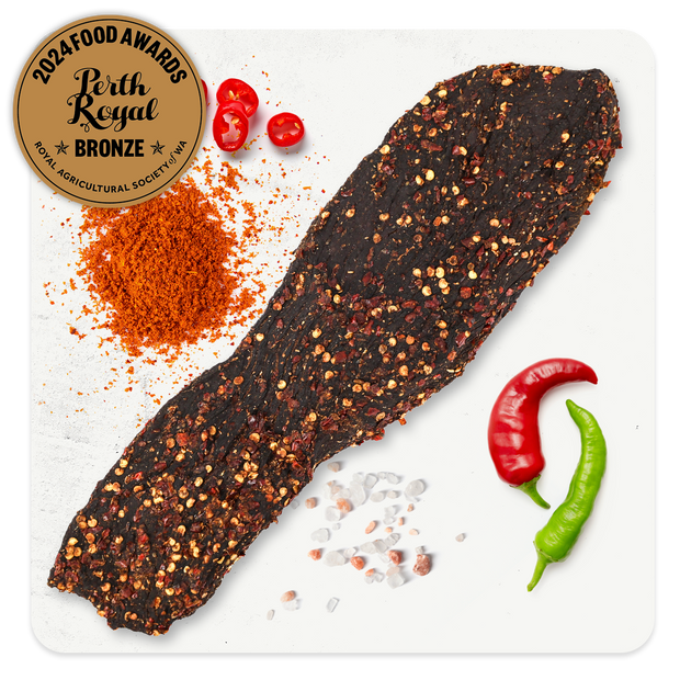 Buy Chilli Biltong Online | Chilli Beef Biltong – The Jerky Co