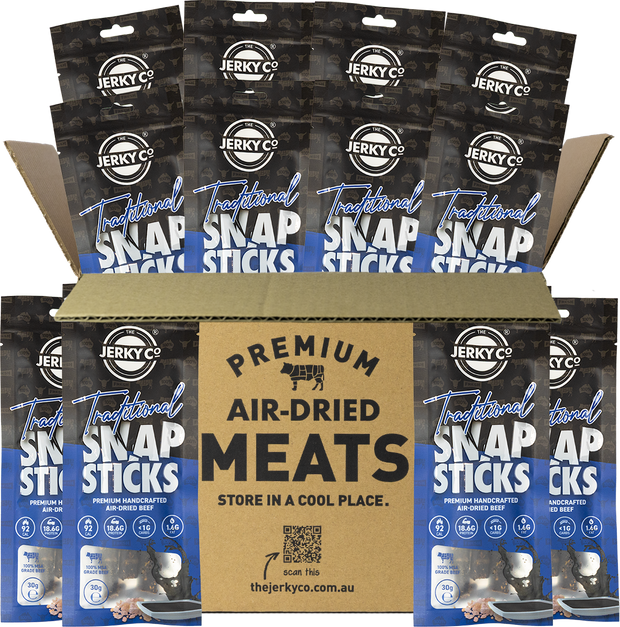 Traditional Snap Sticks Online - 12 x 30g | Australia – The Jerky Co